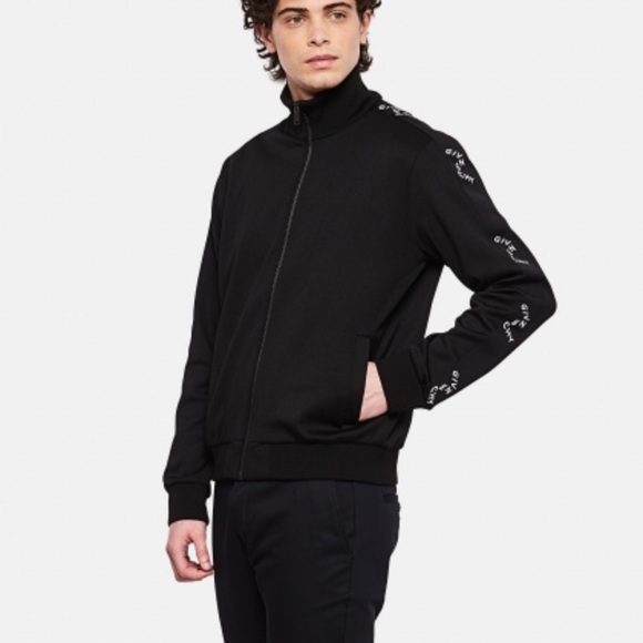 Givenchy | Sweaters | Givenchy Logo Tape Track Jacket Size Xl | Poshmark